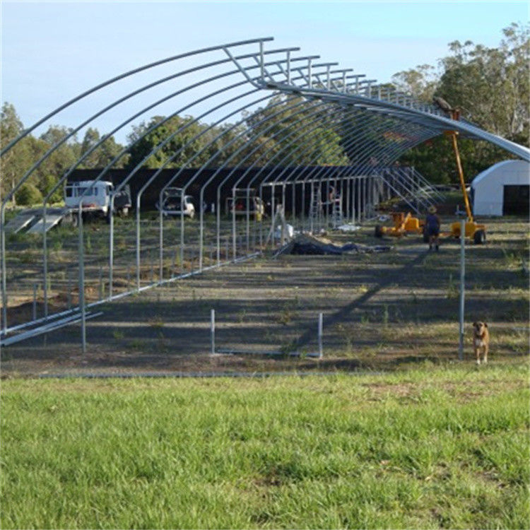 Customized High Tunnel Polytunnel Double Film Greenhouse Sawtooth ...